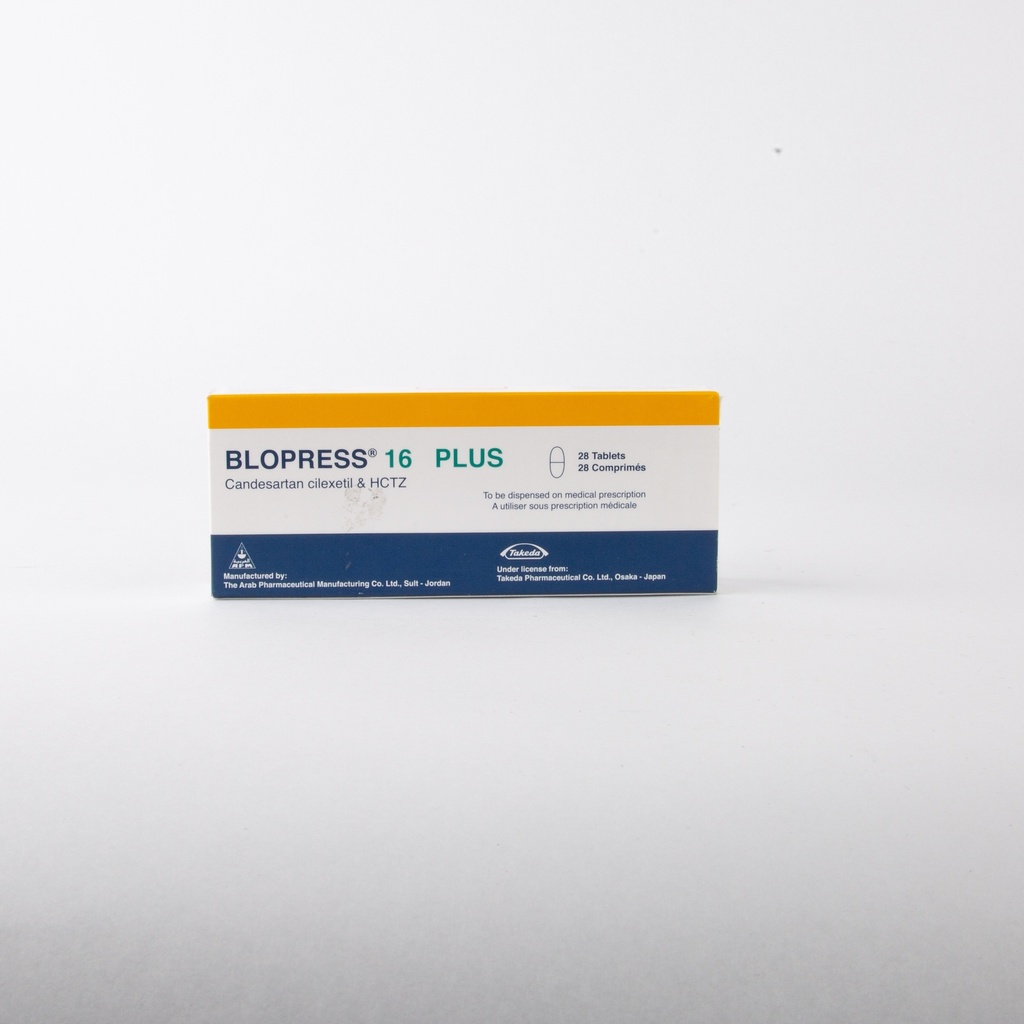 BLOPRESS 16MG PLUS TAB 28'S-- | Pharmacy and More